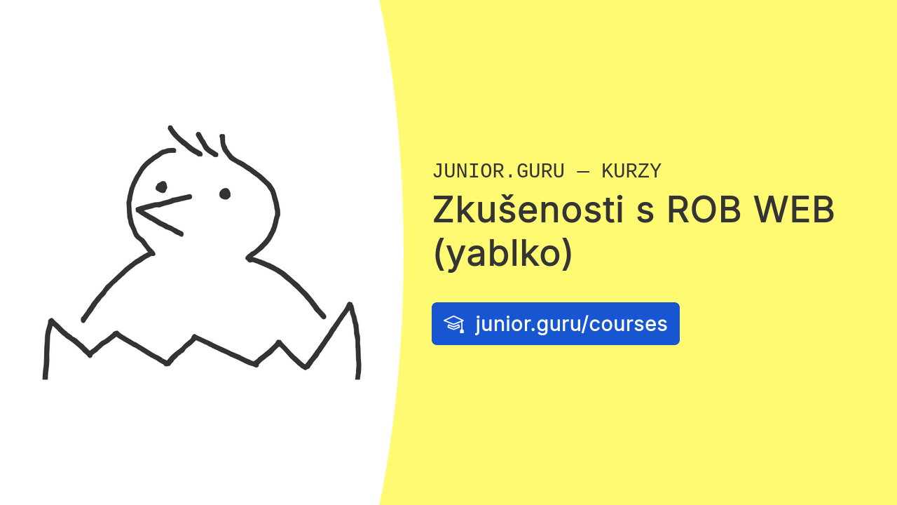 Zkušenosti s ROB WEB (yablko)